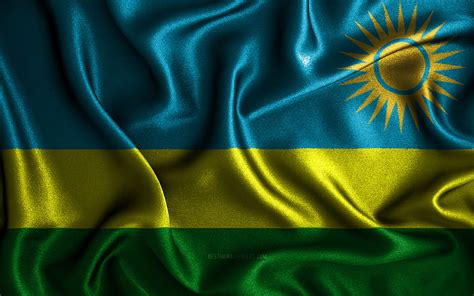 4k Free Download Rwandan Flag Silk Wavy Flags African Countries
