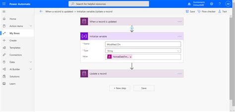 converting datetime field in a different format in power automate using