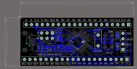 Ad19 免费分享stm32f103c8t6 Stm32开发板小系统板（原理图—pcb） 代码天地