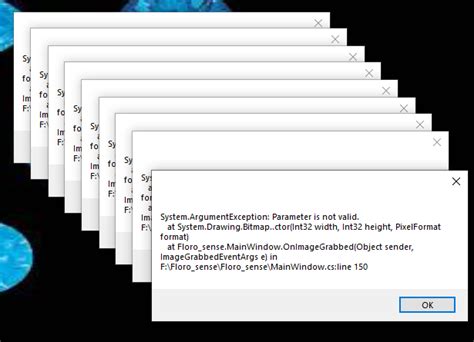 how to solve system argumentexception parameter is not valid at system