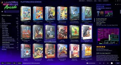 neon deluxe arcade launchbox theme launchbox custom themes