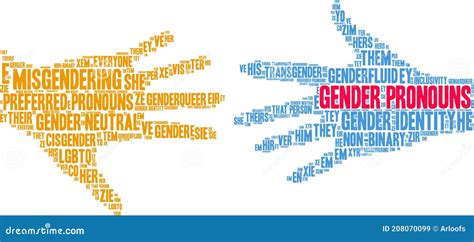 Gender Pronouns Word Cloud Stock Vector Illustration Of Preferred