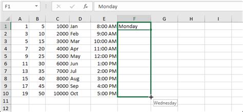 how to automatically fill sequential data into excel with the fill handle