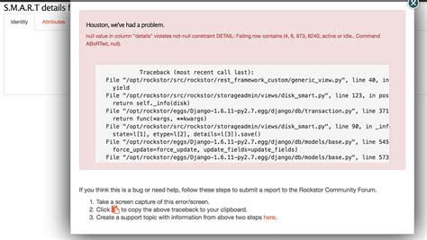 null value in column details violates not null constraint detail