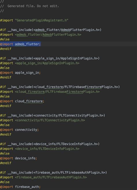 iphone flutter xcode fatal error module admob flutter not found