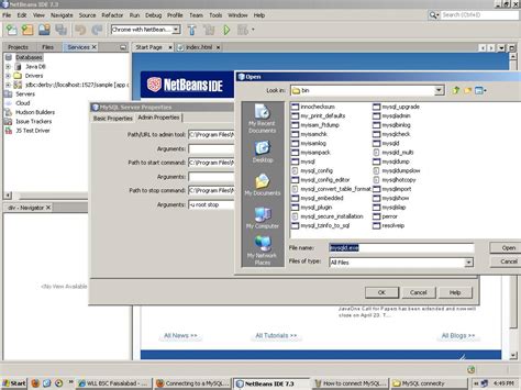 java web development how to register mysql database
