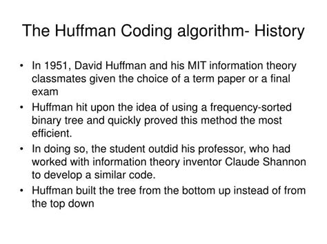 ppt huffman coding powerpoint presentation id 385590
