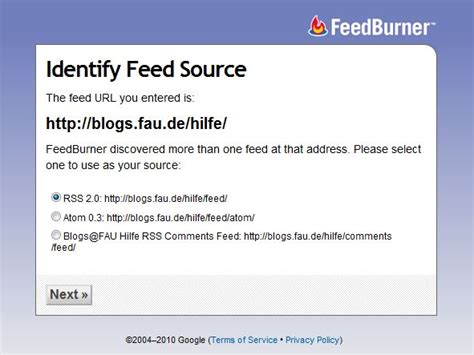blogs fau hilfe feedburner für rss feeds benutzen