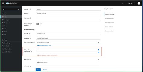 support for logout redirect uris in oidc client registration solved