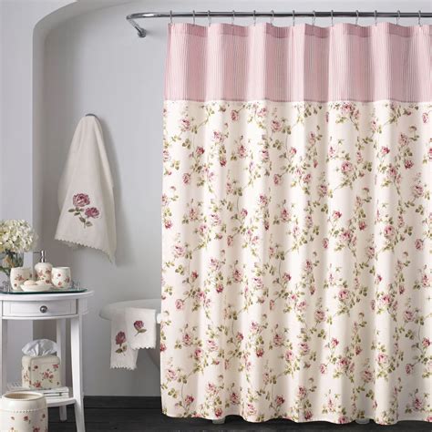 Rosalie Pink Floral Shower Curtain By Piper And Wright Floral Shower