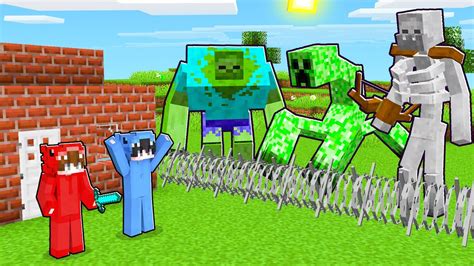 Casa Segura 100 Protegida Vs Mutantes En Minecraft Youtube