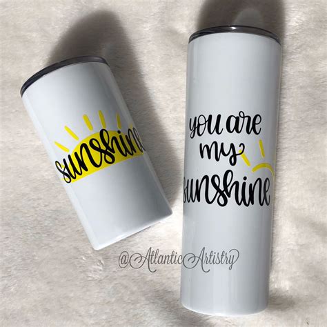 You Are My Sunshine Mommy And Me Matching Tumblers Mother Daughter