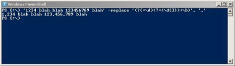 use powershell regular expressions to format numbers