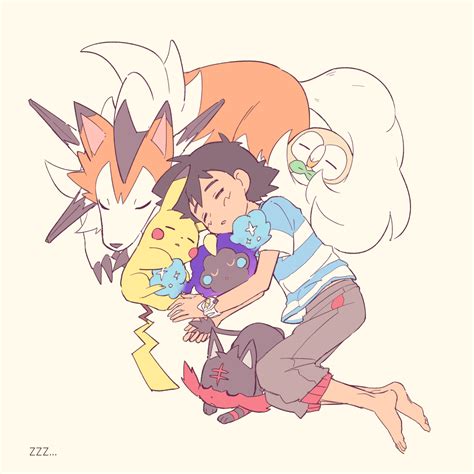 Pikachu Ash Ketchum Rowlet Litten Cosmog And 2 More Pokemon And 2