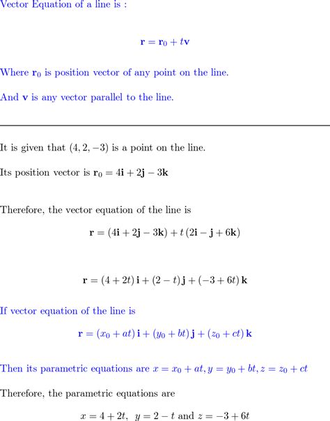 A Vector Equation For Line