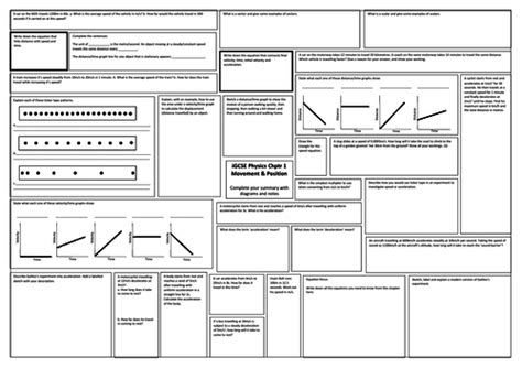 igcse edexcel physics 9 1 unit 1 chptr 1 and 2 movement position forces