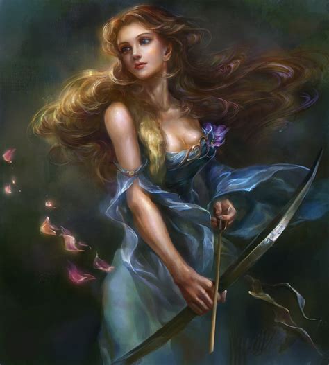 Wallpaper 1440x1604 Px Arrow Bow Breasts Brown Girl Hair