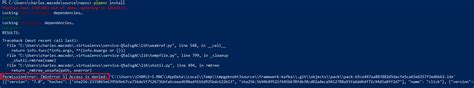 troubleshoot python pipenv permissionerror [winerror 5] access