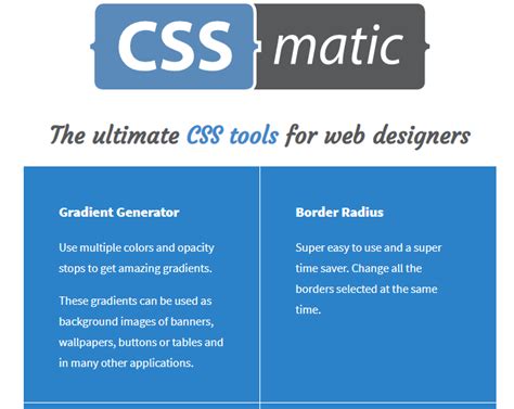 must have css tools for designers web design and web