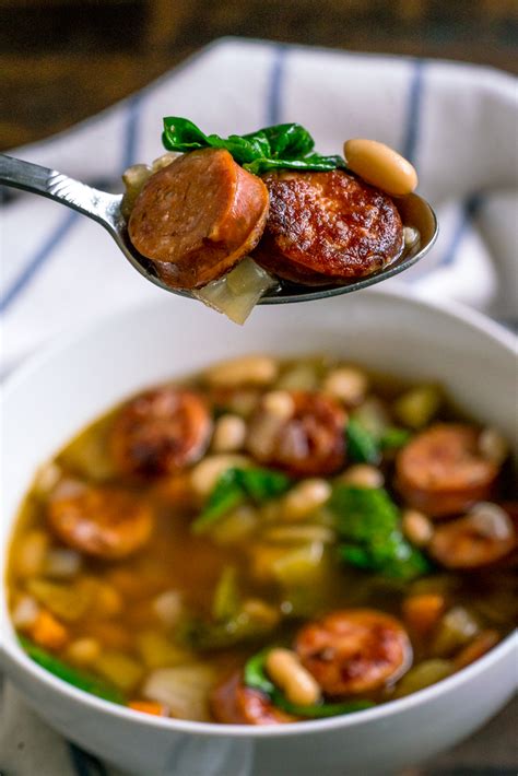 Instant Pot Sausage Spinach White Bean Soup – 12 Tomatoes