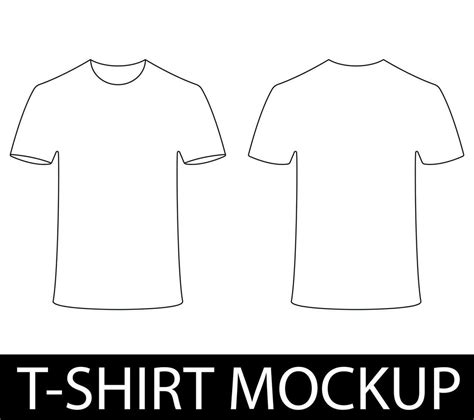 T Shirt Design Template Empty T Shirt Mockup Short Sleeve Plain Shirt
