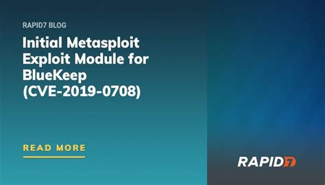 initial metasploit exploit module for bluekeep cve 2019 0708