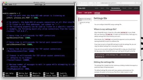 node red configuration file and options tech explorations