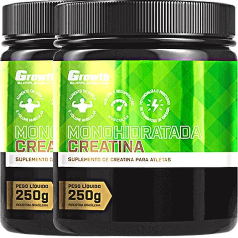 Kit 2 Creatina 250g Monohidratada Pote Growth Shopee Brasil