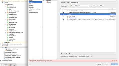 scala intellij dependency package not found stack overflow