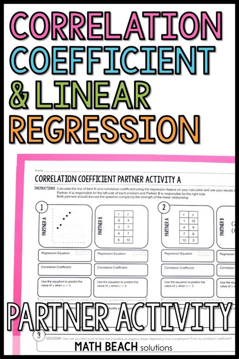 Correlation And Regression Worksheet Teaching Resources Worksheets