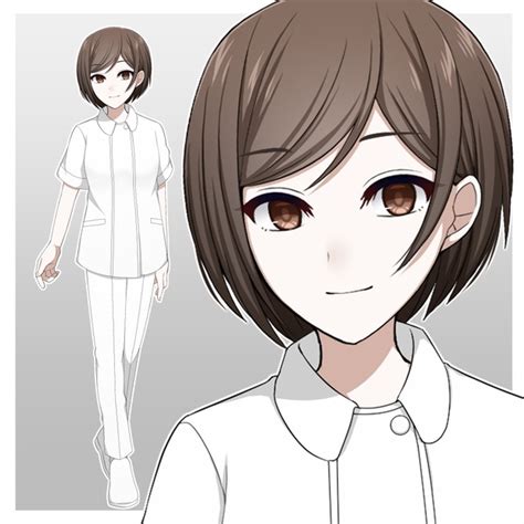 ナースの女性【表情差分10種＋シルエット2種】 立ち絵素材販売中【廣瀬ふぶき】 Booth