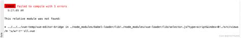 how to solve vue editor bridge error programmerah