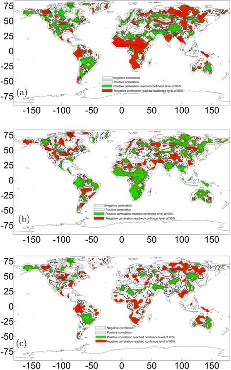 Spatial Distribution Of Correlation Coefficients Between Swi And A