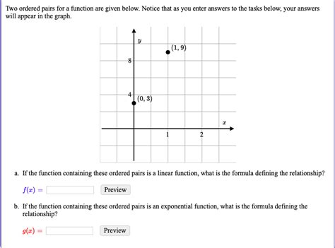 [solved] two ordered pairs for a function are given below