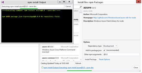 npm integration · microsoft nodejstools wiki · github
