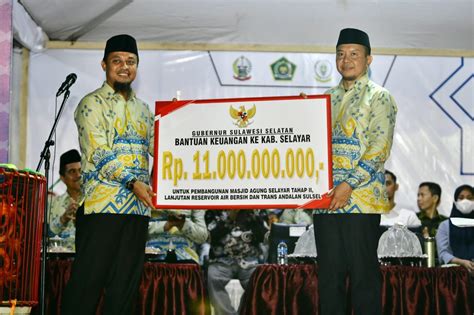Pemprov Sulsel Sumbang Rp 10 Miliar Untuk Pembangunan Masjid Agung