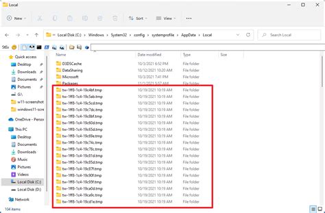 windows 11 creates lots of empty folders in a system32 directory