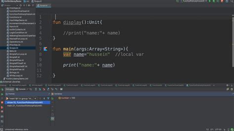 38 kotlin for beginners global and local variables youtube