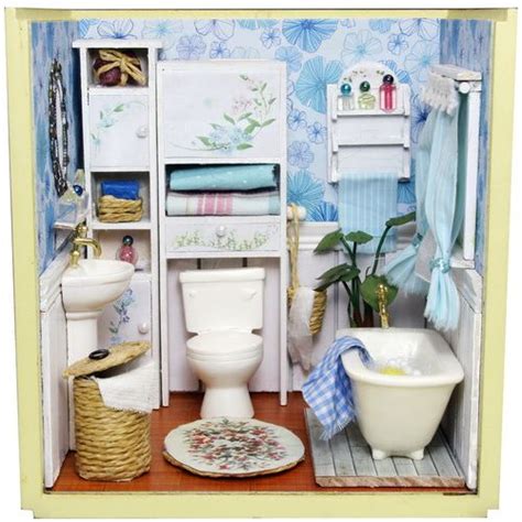 Dollhouse Miniature Diy Kits Elegant Bathroom