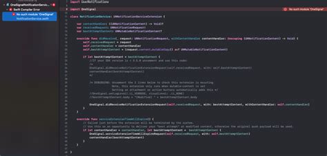 ios no such module onesignal xcode swift compiler error stack