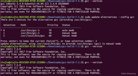ubuntu16 04下安装多版本gcc和g 教程 ubuntu安装gcc7 5 0 csdn博客
