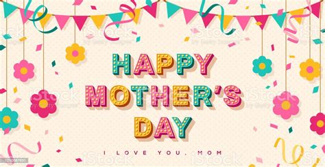 Happy Mothers Day Retro Card Stock Illustration Download Image Now