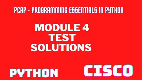 pcap programming essentials in python cisco module 4 test answer