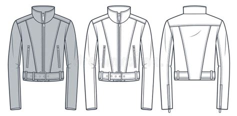 Leather Jacket Template Stock Illustrations 1 067 Leather Jacket