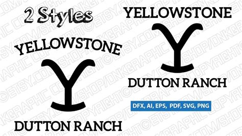 Silhouette Svg Dutton Ranch Graphic Art Yellowstone Svg Retro