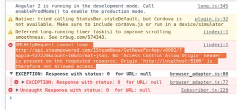 cors problem with ionic and angular 2 no access control allow origin