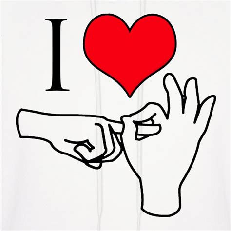 color show i love sex hand sign mens hoodie