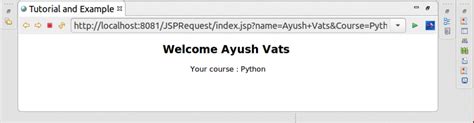 jsp request tutorial and example