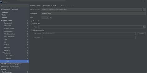 intellij 2019 svn command line 1 7 windows ssh svn cannot create