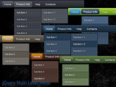 jquery multi level menu style 11 screenshot
